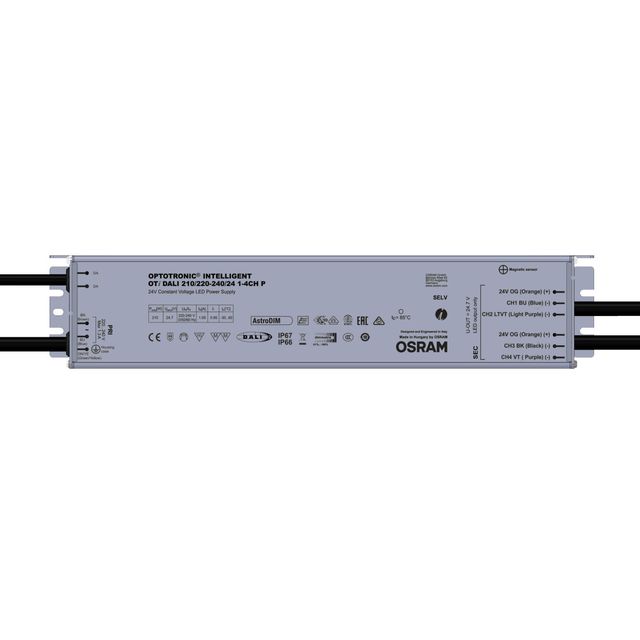 Zasilacz OSRAM OTi DALI 210W 24V RGBW 1-4 kanałowy IP66
