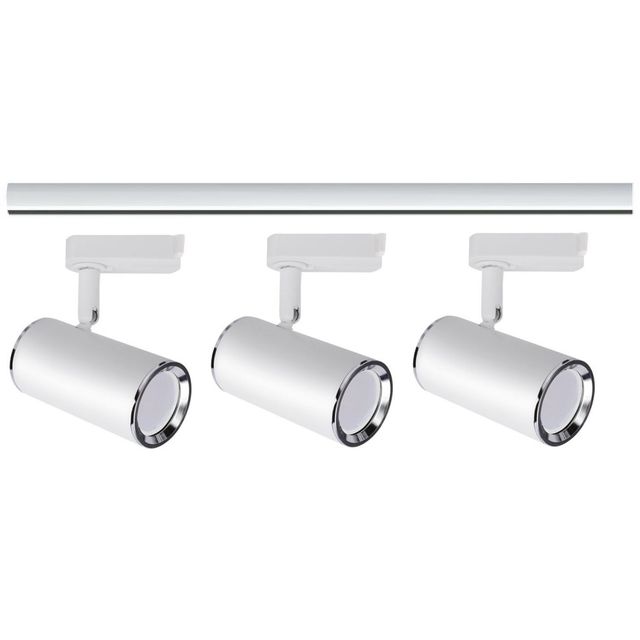 Zestaw szynowy biały MEGAN TRACK SET 1m szyna 3 reflektory